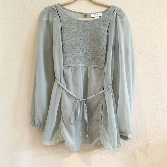 Motherhood Maternity | Tops | Motherhood Maternity Mint Green Smocked ...